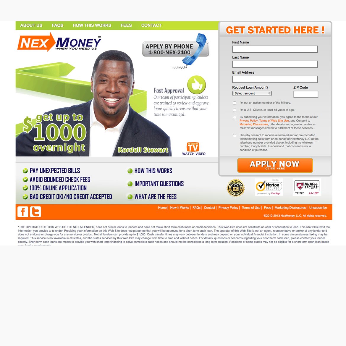 Website Design for Pay Day Loans & Short Term Lenders